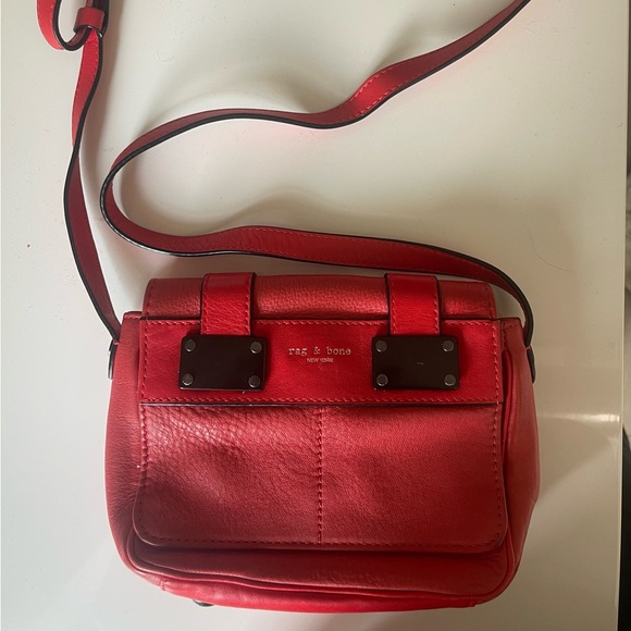 rag & bone | Bags | Rag Bone Red Crossbody Bag With Structured Design ...
